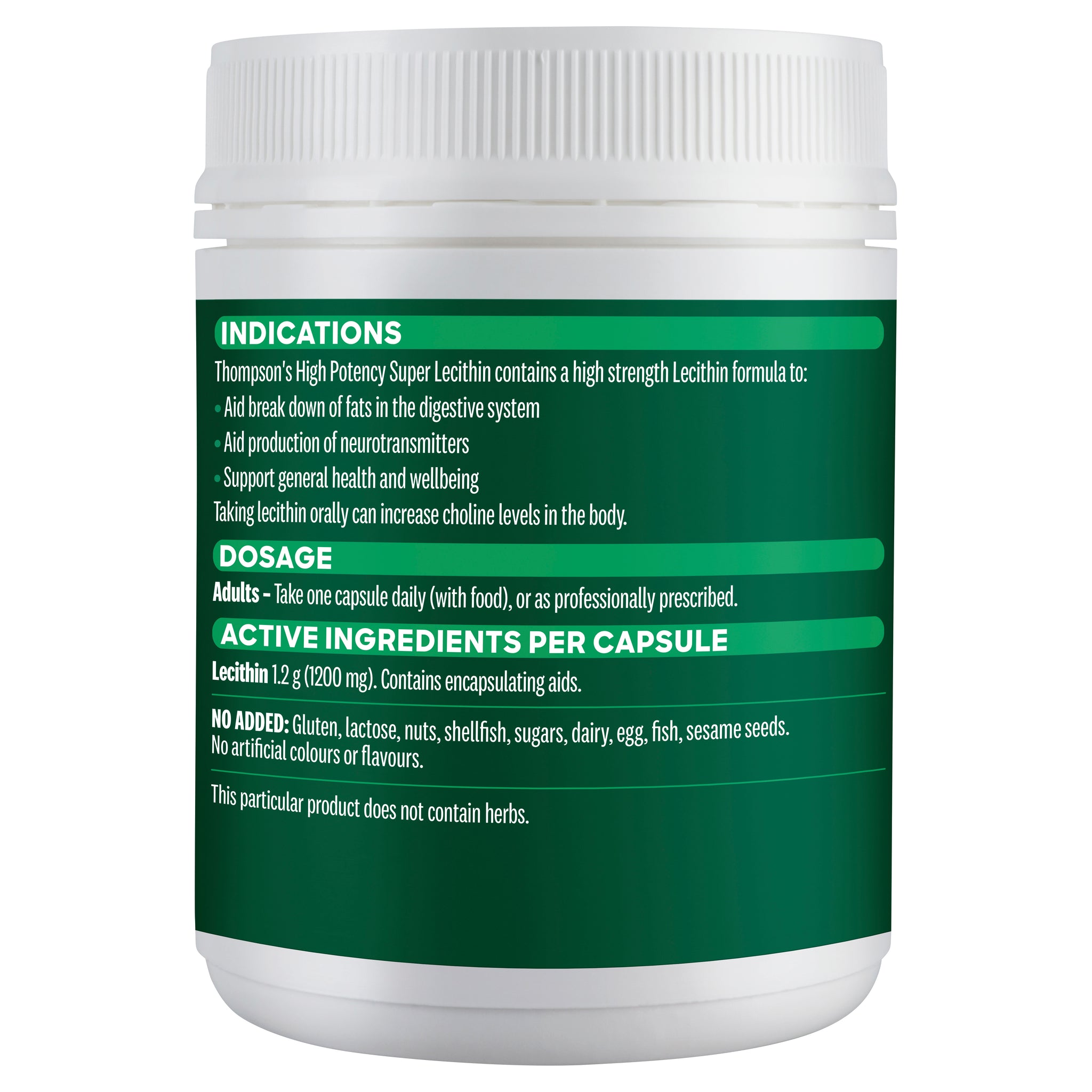 Thompson's High Potency Super Lecithin 200 Capsules – Thompsons